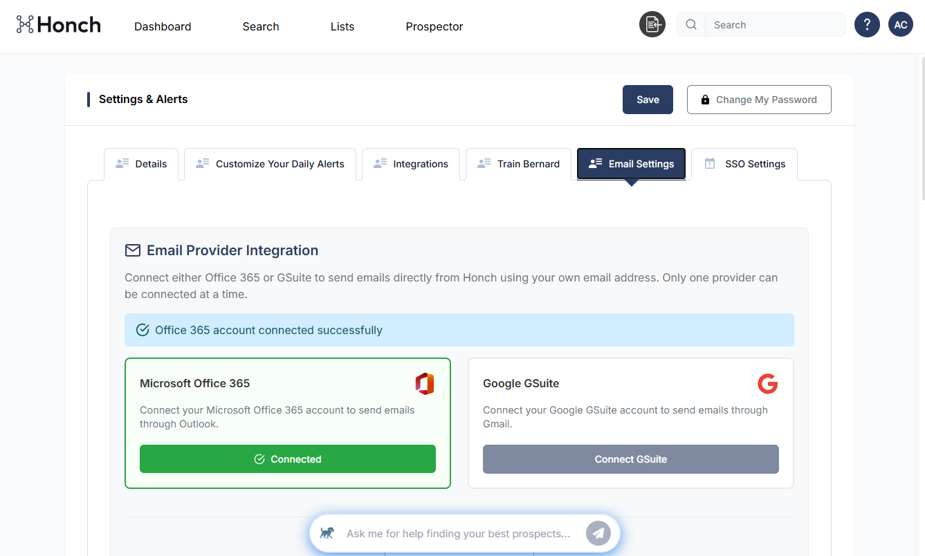 📤Email connection, signature and SSO settings